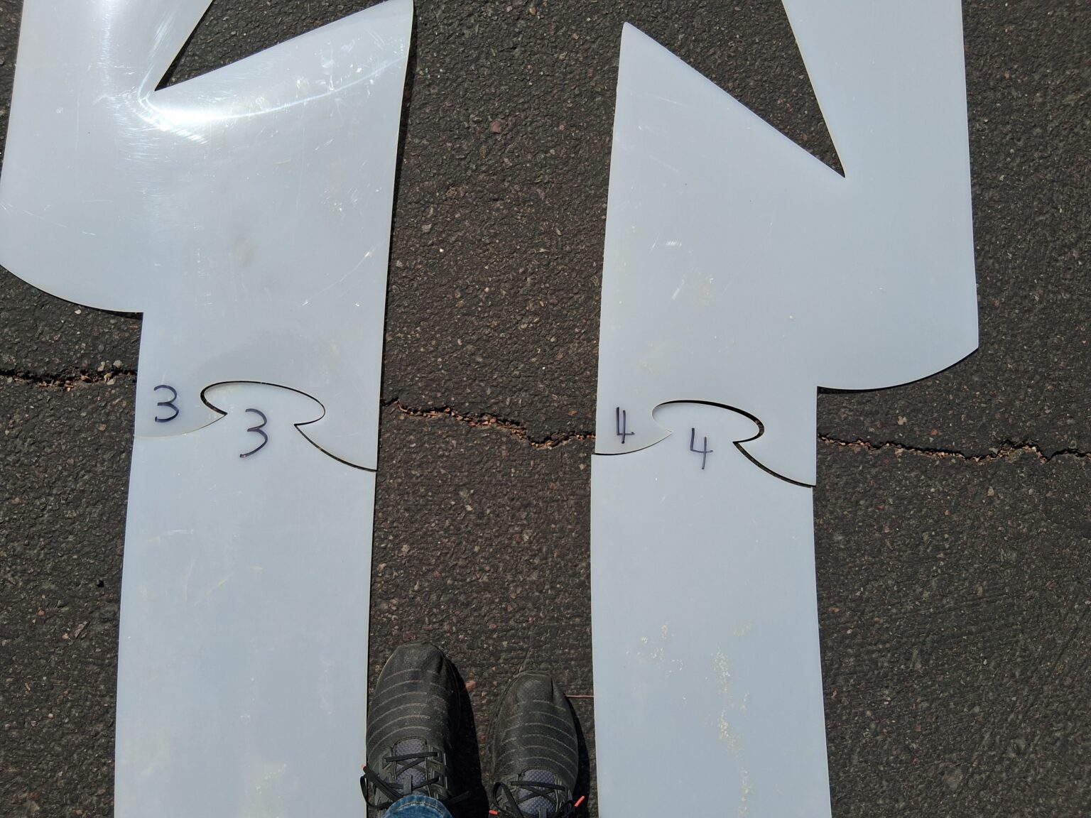 Nevada DOT 252 Inch Roundabout with 2 Arrows – Phoenix Stencil Company